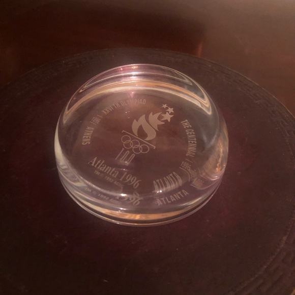 Accents | 1996 Olympics Crystal Paperweight | Poshmark